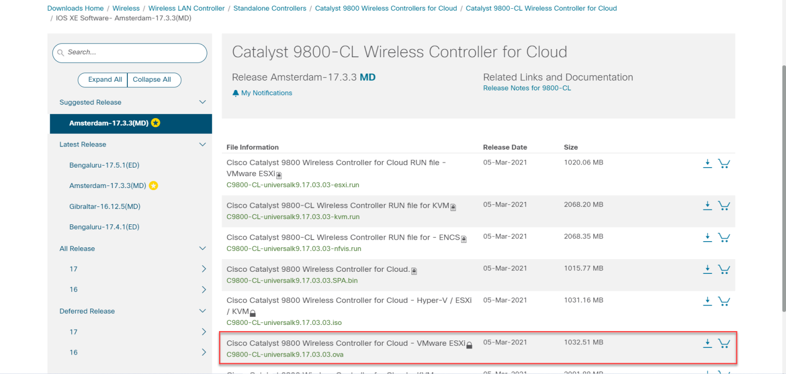 การติดตั้ง Cisco Wireless LAN Controller C9800-CL – AbleNet