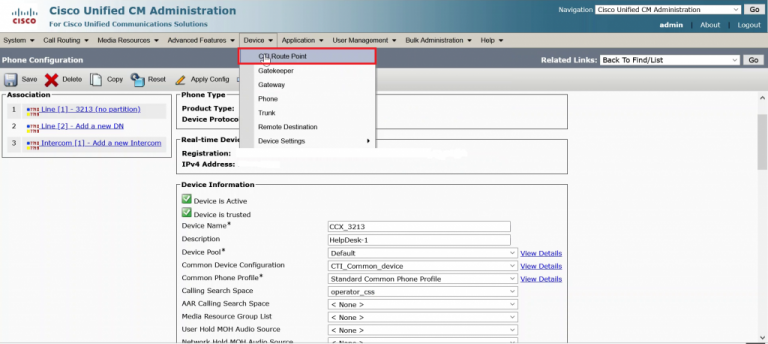 CTI route point and CTI ports not registering – UCCX 10.5 and CUCM 10.5 ...