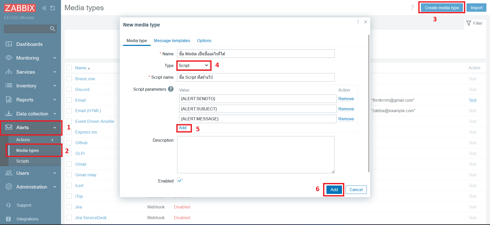 การตั้งค่า zabbix ส่งแจ้งเตือนไปยัง Email และ LINE Notify – AbleNet